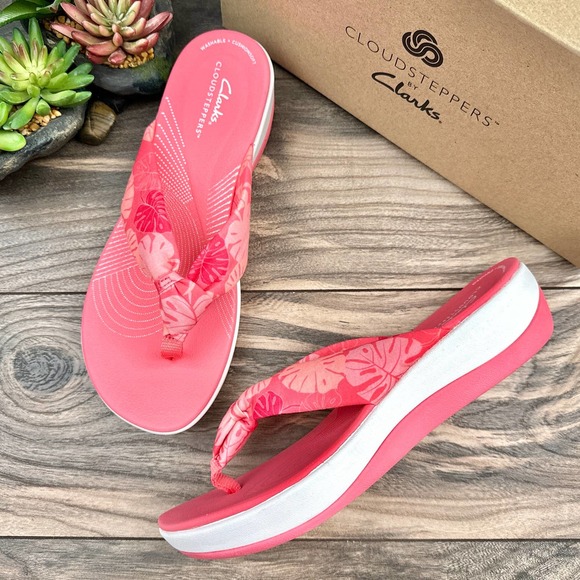 Clarks | Shoes | Nib Clarks Cloudsteppers Arla Glison 9 Coral Multi ...